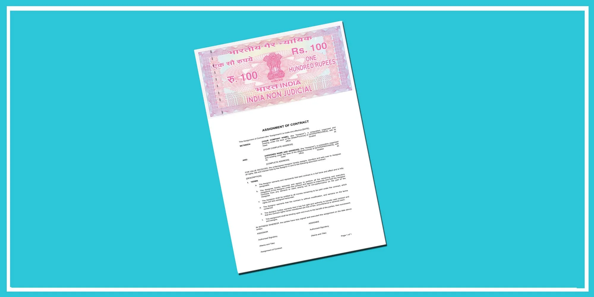 Sample Format of Assignment Agreement | Enterslice